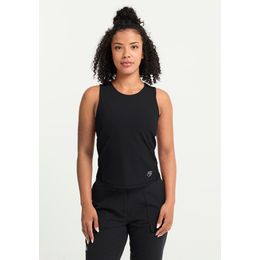 T-Shirt Jack Wolfskin "WILDSTRIDE TANK TOP W", Damen, Gr. L (42/44), schwarz, Obermaterial: 73% POLYAMID, 27% ELASTHAN, Shirts T-Shirt