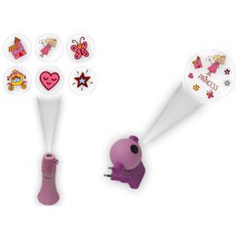 Niermann LED Nachtlicht "Prinzessin, Kinderlampe, Kinderzimmer", rosa, 1, 1 Stk., Leuchten, Set Prinzessin 1 (1 x Stecker-Nachtlicht, 1 x Taschenprojektor), LED Nachtlicht