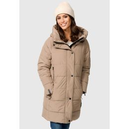 Winterjacke Marikoo "Marikoo Karumikoo XVI Damen Winterjacke B987", Damen, Gr. XS, grau (taupe grau), Obermaterial: 100% Polyester PES., Jacken Winterjacke