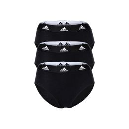 Slip adidas originals "Slip 3er Pack", Damen, Gr. XS, schwarz, Obermaterial: 95% Baumwolle CO. 5% Elasthan EL., Unterhosen Slip