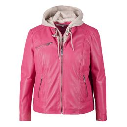 Lederjacke Maze "Lederjacke 42021318", Damen, Gr. 54, pink, Obermaterial: 100% Lammleder LEL. Futter: 100% Baumwolle CO., Jacken Lederjacke