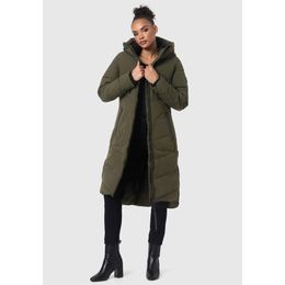 Winterjacke Marikoo "Marikoo Benikoo Damen lange Winterjacke B949", Damen, Gr. XS, gr&uuml;n (schwarz olive), Obermaterial: 92% Nylon NY. 8% Elasthan EL., Jacken Winterjacke