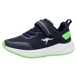 Sneaker Kangaroos "K-RDK FAM EV", M&auml;dchen, Gr. 30, dk navy, lime, Mesh, Synthetik, Schuhe Sneaker