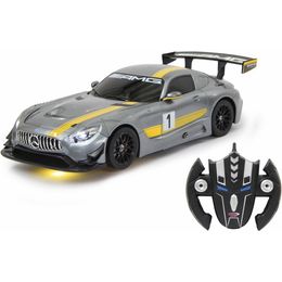 RC-Auto Jamara "Mercedes AMG GT3 transformable", grau, Fernlenkfahrzeuge, KinderB:34cm H:9cm T:15cm, Kunststoff, RC-Auto, 2in1 Roboter und Auto, B:34cm H:9cm T:15cm