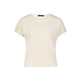Rundhalsshirt Betty Barclay "Strukturshirt mit U-Boot-Ausschnitt", Damen, Gr. 46, beige, Obermaterial: 97% Polyester PES. 3% Elasthan EL., Shirts Rundhalsshirt