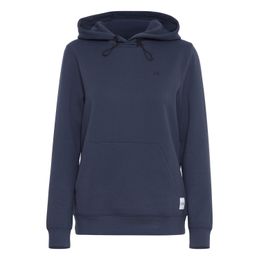 Longpullover North Bend "Sweatshirt NBTamina", Damen, Gr. 42, blau (blau nights), Obermaterial: 78% Polyester PES. 17% Viskose CV. 5% Elasthan EL., Sweatshirts Longpullover