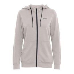 Sweatjacke North Bend "Sweatjacke NBBrenta", Damen, Gr. 44, grau (drizzle), Obermaterial: 66% Viskose CV. 30% Polyester PES. 4% Elasthan EL., Sweatjacken Sweatjacke