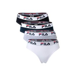 Slip Fila "Slip 4er Pack", Damen, Gr. XS, bunt (wei&szlig;, schwarz, grau, marine), Obermaterial: 95% Baumwolle CO. 5% Elasthan EL., Unterhosen Slip