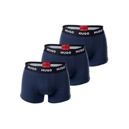 Boxershorts Hugo "Boxershort 3er Pack", Herren, Gr. XL, blau, Obermaterial: 95% Baumwolle CO. 5% Elasthan EL., Unterhosen Boxershorts