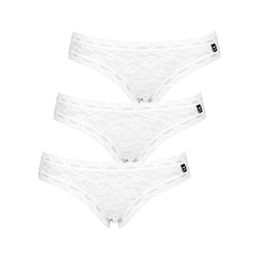 like it! Minislip LIKE IT "3er Pack Damen Minislip Lisa", Damen, Gr. L, wei&szlig;, Obermaterial: 100% Polyamid PA., Unterhosen Minislip