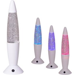 N&auml;ve N&Auml;VE LED Tischleuchte "GLITTER", bunt (wei&szlig;, transparent, bunt), &Oslash; 10cm H: 36cm, 1 Stk., Leuchten, Material: Metall/Kunststoff, Farbe: bunt, Ein- /Ausschalter, LED Tischleuchte