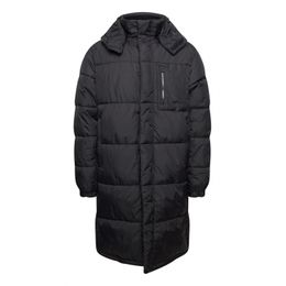!Solid Langmantel SOLID "Parka SDCallen", Herren, Gr. L, schwarz (true schwarz), Obermaterial: 100% Nylon NY., M&auml;ntel Langmantel