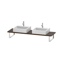 Duravit Konsole DuraStyle 80-200x48cm, 2 A., St&auml;r 3cm, Nussb dkl. (DS105C02121)