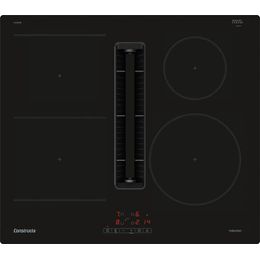 Constructa Kochfeld mit Dunstabzug "CV435236", Energieeffizienz: B, schwarz, B:59,2cm H:22,3cm T:52,2cm, Kochfelder, Kochfeld mit Dunstabzug