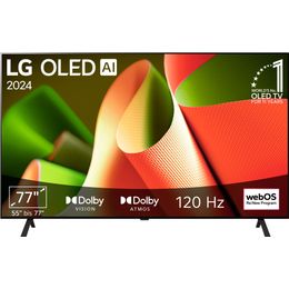 LG OLED-Fernseher "OLED77B42LA", Energieeffizienz: F, schwarz, 77 &Prime;, Fernseher, OLED-Fernseher