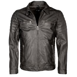 Lederjacke Maze "Lederjacke", Herren, Gr. XXL, grau, Obermaterial: 100% Lammleder LEL. Futter: 100% Baumwolle CO., Jacken Lederjacke
