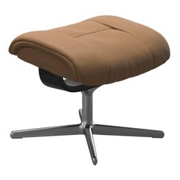 Fu&szlig;hocker stressless "Mayfair", braun (taupe paloma), B:55cm H:41cm T:39cm, Leder PALOMA: PALOMA ist ein durchgef&auml;rbtes Semianilin-M&ouml;belleder mit nat&uuml;rlicher Narbung., Hocker, Fu&szlig;hocker, mit Cross Base, Gr&ouml;&szlig;e S, M & L, Holzakzent Schwarz