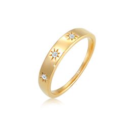 Verlobungsring Elli DIAMONDS "Ring Verlobung Stern Diamant 0.06 ct. 585 Gold" Gr. 56, gold, Fingerringe, Damen, 56, Gelbgold 585, Verlobungsring
