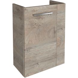 Waschbeckenunterschrank Fackelmann "SBC", braun (nature, oak, optik), B:44cm H:60cm T:24,3cm, Schr&auml;nke, Waschbeckenunterschrank, Badm&ouml;bel f&uuml;r G&auml;ste-WC, Breite ca. 45 cm
