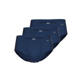 Slip Ammann "Slip Jeans Slip 3P 3er Pack", Herren, Gr. 3XL, blau (dunkelblau), Obermaterial: 75% Baumwolle CO. 25% Polyester PES., Unterhosen Slip