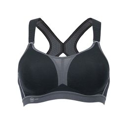 Sport-BH Anita "Sport BH dynamiX star", Damen, Gr. 90, Cup A, schwarz (schwarz, anthrazit), Stoff, Obermaterial: 45% Polyester PES. 35% Polyamid PA. 10% Elasthan EL. 10% Polyurethan PU., BHs Sport-BH