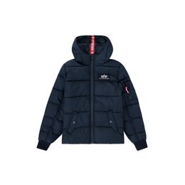 Winterjacke Alpha Industries "Hooded Puffer Alpha Kids", M&auml;dchen, Gr. 8, blau (rep.blau), Obermaterial: 100% Polyester; Futter: 100% Nylon, Jacken Winterjacke