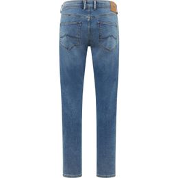 Slim-fit-Jeans Mustang "Herren Style Oregon Slim K", Herren, Gr. 33, L&auml;nge 30, 582 mittelbalu, Denim/Jeans, 83% Baumwolle, 16% Polyester, 1% Elasthan, unifarben, slim fit, Jeans Slim-fit-Jeans