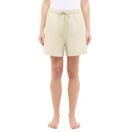 Shorts Mustang "Damen Style Charlottesville", Damen, Gr. XL, braun (4012 braun), 75% Baumwolle, 25% Leinen, unifarben, relaxed fit, Hosen Shorts