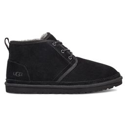 UGG Australia Schn&uuml;rboots UGG "Unisex Neumel", Herren, Gr. 10 (43), schwarz, Veloursleder, Schuhe Schn&uuml;rboots, Chukka Boot, Freizeitschuh mit l&auml;ssiger 3-Loch Schn&uuml;rung
