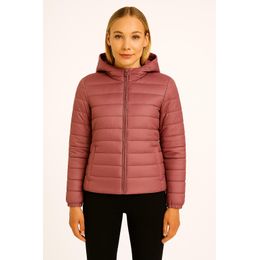 Outdoorjacke Only "ONLABBIE QUILTED HOOD JACKET OTW ZL", Damen, Gr. S, rosa (old rose), Web, Obermaterial: 100% Polyamid, unifarben, regular fit, Jacken Outdoorjacke