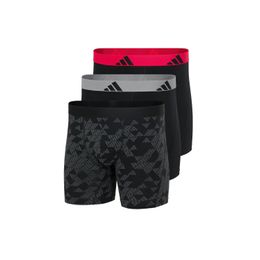 Boxershorts adidas originals "Boxershort Boxer Briefs Active Flex Cotton 3er Pack", Herren, Gr. XL, bunt (schwarz, grau, rot), Obermaterial: 95% Baumwolle CO. 5% Elasthan EL., Unterhosen Boxershorts
