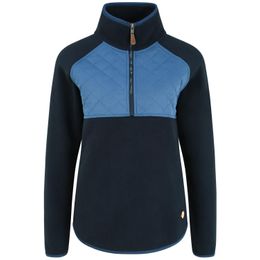 Sweatshirt oxmo "Sweatjacke OXMalita", Damen, Gr. L, blau (insignia blau), Obermaterial: 100% Polyester PES., Sweatjacken Sweatshirt