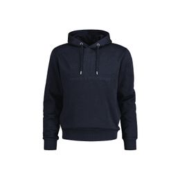 Sweatshirt Gant "Sweatshirt REGULAR TONAL SHIELD HOODIE", Herren, Gr. L, blau, Obermaterial: 90% Baumwolle CO. 10% Polyester PES., Sweatshirts Sweatshirt