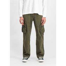 Cargohose Alpha Industries "Jet Pant", Herren, Gr. 28, Normalgr&ouml;&szlig;en, gr&uuml;n (schwarz olive), Obermaterial: 100% Baumwolle; Futter: 100% Baumwolle, Hosen Cargohose