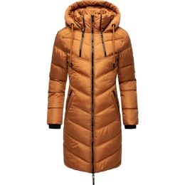 Wintermantel Marikoo "Wintermantel Armasa", Damen, Gr. M, braun (rusty cinnamon), Obermaterial: 100% Polyester PES. Obermaterial: Futter: 100% Polyester PES. 100% Polyester PES., M&auml;ntel Wintermantel