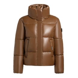 Winterjacke Khujo "Winterjacke Rinja2 Shiny", Damen, Gr. XL, braun (copper braun), Obermaterial: 100% Polyester PES. Obermaterial: Futter: 100% Nylon NY. 100% Polyester PES., Jacken Winterjacke