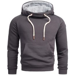 Kapuzenpullover Alessandro Salvarini "Alessandro Salvarini Herren Hoodie AS291", Herren, Gr. M, grau (anthrazit), Obermaterial: 65% Baumwolle CO. 35% Polyester PES., Sweatshirts Kapuzenpullover