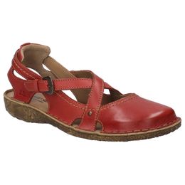 Sandale Josef Seibel "Rosalie 13", Damen, Gr. 37, rot (rubinrot), Leder, Schuhe Sandale, Sommerschuh, Sandalette, Riemchensandale, im Used-Look