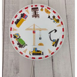 Niermann Wandleuchte "Baustelle, Kinderlampe, Kinderzimmer", bunt (multi color), 1, &Oslash; 25cm, 1 Stk., Leuchten, bruchsicheres Geh&auml;use, Wandleuchte