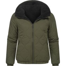Wendejacke Ragwear "Winterjacke Qaria", Damen, Gr. XXL, gr&uuml;n (schwarz olive), Obermaterial: 70% Polyester PES. 30% Nylon NY. Obermaterial: Futter: 100% Polyester PES. 100% Polyester PES., Jacken Wendejacke