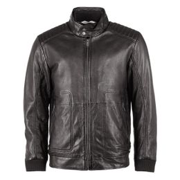 Lederjacke JCC "Lederblouson 3102164", Herren, Gr. 54, schwarz, Obermaterial: 100% Lammleder LEL. Futter: 100% Polyester PES., Jacken Lederjacke