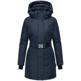 Wintermantel Navahoo "Wintermantel Frostkuss 14", Damen, Gr. L, blau (navy), Obermaterial: 100% Polyester PES. Obermaterial: Futter: 100% Polyester PES. 100% Polyester PES., M&auml;ntel Wintermantel