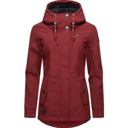 Softshelljacke Ragwear "Softshelljacke Monadde Softshell", Damen, Gr. M, rot, Obermaterial: 97% Polyester PES. 3% Elasthan EL. Obermaterial: Futter: 100% Polyester PES., Jacken Softshelljacke