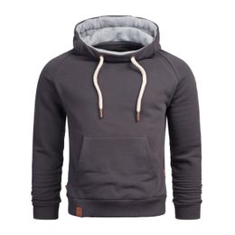 Kapuzenpullover Alessandro Salvarini "Alessandro Salvarini Herren Hoodie AS290", Herren, Gr. L, grau (anthrazit), Obermaterial: 65% Baumwolle CO. 35% Polyester PES., Sweatshirts Kapuzenpullover