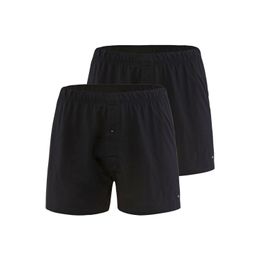 Boxershorts Calida "Boxershort Men Boxer Shorts Cotton Code 2er Pack", Herren, Gr. M, schwarz, Obermaterial: 100% Baumwolle CO., Unterhosen Boxershorts
