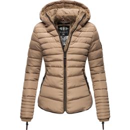 Winterjacke Marikoo "Winterjacke Amber", Damen, Gr. XXL, grau (taupe), Obermaterial: 100% Polyester PES. Obermaterial: Futter: 100% Polyester PES. 100% Polyester PES., Jacken Winterjacke