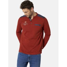 Longsleeve Babista "Langarmshirt VELDALO", Herren, Gr. 3XL, rot (rot melange), Obermaterial: 100% Baumwolle CO., Shirts Longsleeve