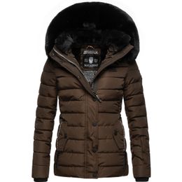 Steppjacke Navahoo "Winterjacke Milianaa", Damen, Gr. S, braun (schwarz choco), Obermaterial: 100% Polyester PES. Obermaterial: Futter: 100% Polyester PES. 100% Polyester PES., Jacken Steppjacke
