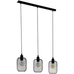 Eglo H&auml;ngeleuchte "WRINGTON Pendellampe, Stahl, E27, H&auml;ngelampe, Esszimmerlampe, Lampe", schwarz, 3, H: 110cm, 1 Stk., Leuchten, H&auml;ngeleuchte, Esstisch, L74 x B15 x H110 cm, schwarz, 3X60W exkl., H&auml;ngeleuchte