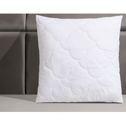 Microfaserkissen OTTO HOME "Mondschein, Kopfkissen 1-tlg. oder 2-tlg. 40x80 oder 80x80 cm", wei&szlig;, B:80cm L:80cm, Bezug: 100% Polyester. F&uuml;llung: 100% Polyester, Kopfkissen, Microfaserkissen, Kissen, allergiker geeignet (f&uuml;r Hausstauballergiker)